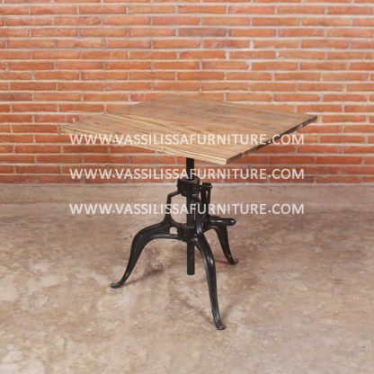 Square Table With Iron Legs | Modern Industrial Furniture